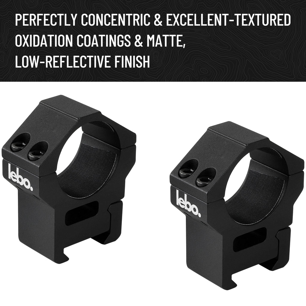 LEBO Optics 30mm Light Picatinny Scope Rings with Protective Tape, Per ...