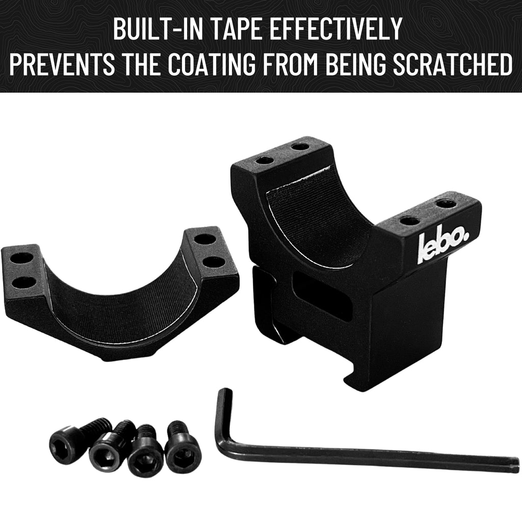 LEBO Optics 30mm Light Picatinny Scope Rings with Protective Tape, Per ...